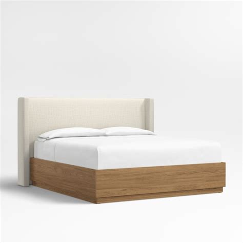Arden 52 Weave Natural Beige Upholstered King Headboard With Batten