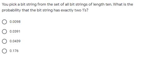 Solved You Pick A Bit String From The Set Of All Bit Strings