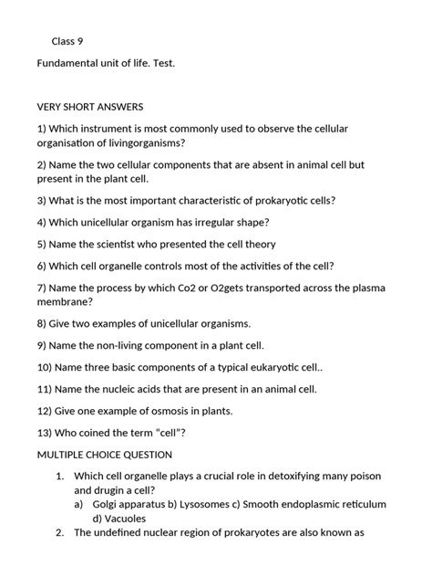 Biology Pdf Tissue Biology Cell Biology
