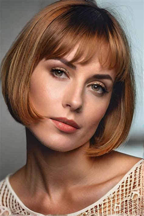 Textured Chin Length Bob With Bangs Thehairstyletrends