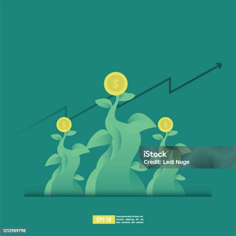 투자 수익률 Roi 차트 및 그래프 비즈니스 이익 및 성공 개념 플랫 스타일 벡터 일러스트레이션 개념에 대한 스톡 벡터 아트 및