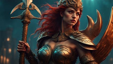 Warsaw Mermaid With Sword And Shield Ai Art