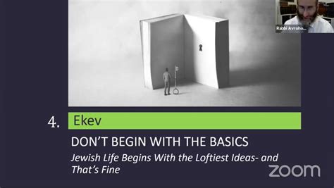2020 Parshas Eikev Dont Begin With The Basics Rabbi Avrohom Bergstein Free Download Borrow