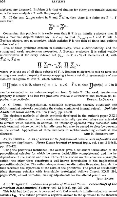 Anjan Shukla A Set Of Axioms For The Propositional Calculus With