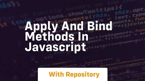Apply And Bind Methods In Javascript Youtube