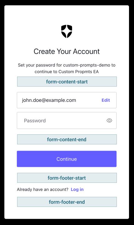 Customize Signup And Login Prompts