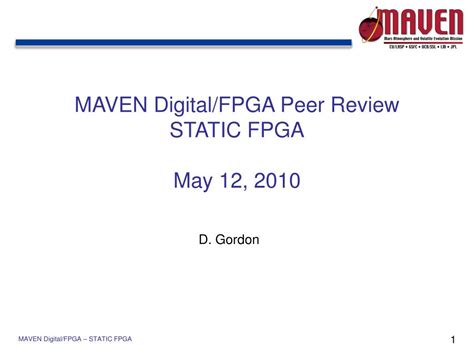 Ppt Maven Digital Fpga Peer Review Static Fpga May Powerpoint Presentation Id