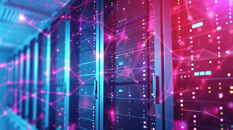 Edge Computing Internet And Modern Technology Concept On Modern Server Room Background