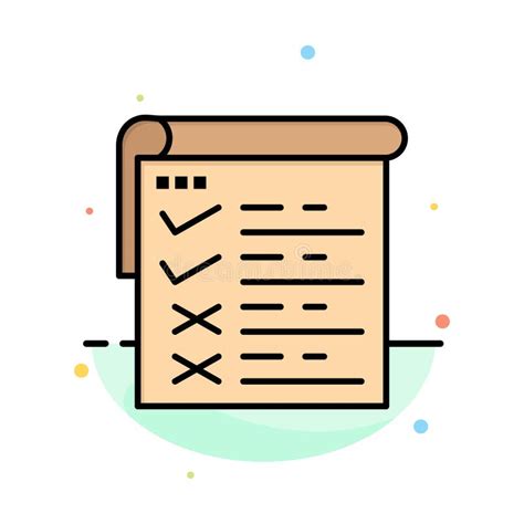 Checklist Testing Report Qa Abstract Flat Color Icon Template Stock