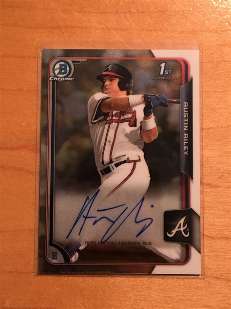 Austin Riley Bowman Chrome Base Auto 70 Shipped Rbaseballcards
