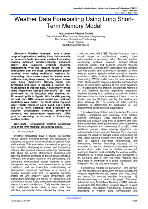 Pdf Weather Data Forecasting Using Long Short Term Memory Model