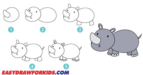 How To Draw A Rhino Horn Step By Step