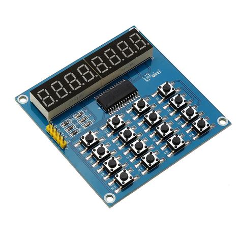 Tm1638 3 Wire 16 Keys 8 Bits Keyboard Buttons Display Module Digital Tube Board Scan And Key Led