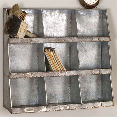 Galvanized Wall Cubbies Wall Cubbies Vintage Industrial Decor Country House Decor