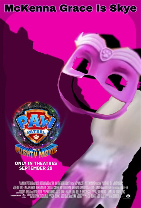 Paw Patrol The Mighty Movie Skye Poster By Tommieyoshicity On Deviantart