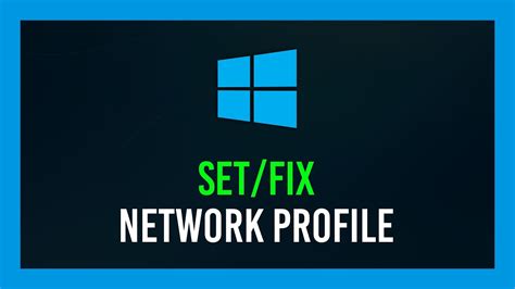 How To Set Network Profile Fix For Missing The Options Youtube