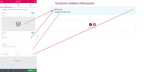How To Configure Style Alert Widget With Elementor Exclusive Addons