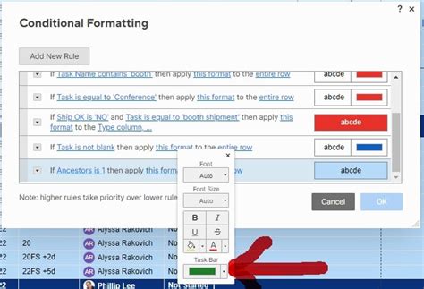 Conditional Formatting Of Taskbar In Gantt Chart Smartsheet Community