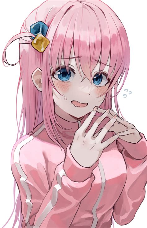 Safebooru 1girl Blue Eyes Blush Bocchi The Rock Breasts Commentary