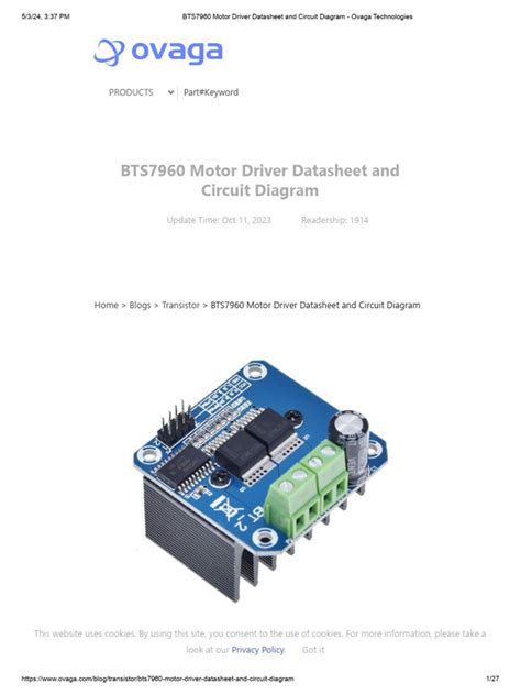 Bts7960 Motor Driver Datasheet And Circuit Diagram Pdf Bipolar