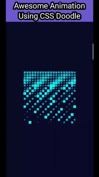 Amazing Css Animation Using Css Doodle Coding Status Shorts