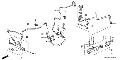46971 Scv A01 Genuine Honda Clutch Fluid Tube