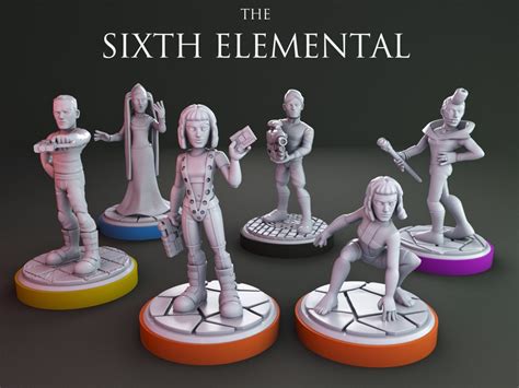 The Sixth Elemental Miniatures Size 28mm Character Pack Of 6 Minis