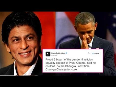 Shahrukh Khan Reacts To Barack Obama Speech Youtube