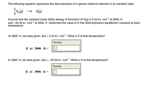 Solved The Following Equation Represents The Decomposition