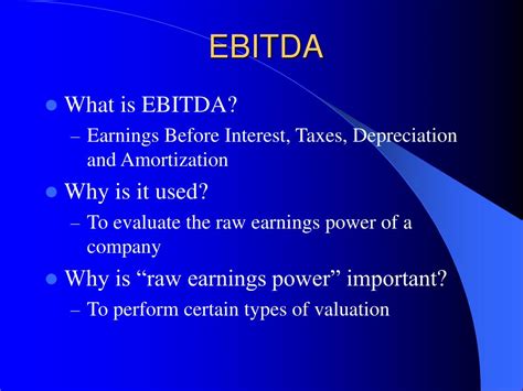 Ppt Ebitda Powerpoint Presentation Free Download Id 5178156