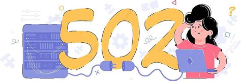 Server Error Makes Girl Upset Flat Design Illustration Vector Link Connection Fail PNG And