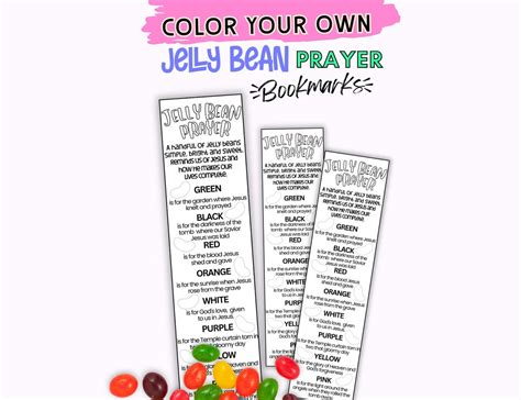Jelly Bean Prayer Jelly Bean Poem Printables Easter Bookmarks For