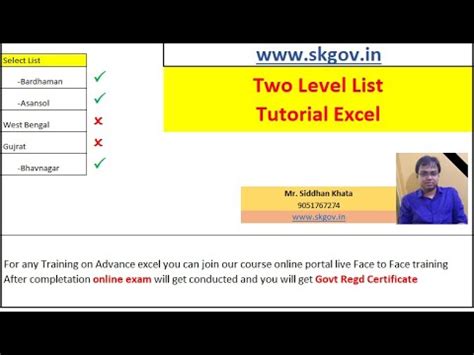 Excel Tutorial Two Level List Very Impresive Advance Excel