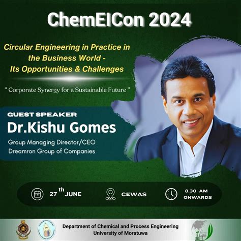 Chemeicon2024 Dcpe Uom University Of Moratuwa Department Of Chemical And Process Engineering