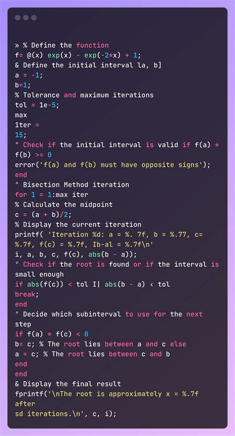 Root Finding Techniques In Matlab Newton Raphson Secant And Bisection Methods By