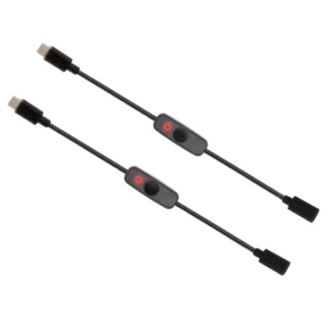 Power Switch USB Type C With Indicator Light Male To Female USB C Extension Cable Switch For