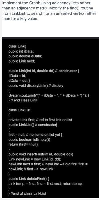 Solved Make Sure To Use The Classes Provided By Adding To