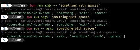 Spaces And Quotes Arent Handled Correctly By Bun Run · Issue 53