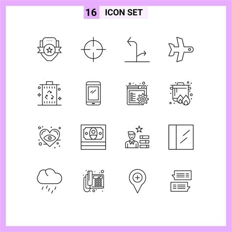 User Interface Pack Of 16 Basic Outlines Of Bin Transport Symbols Takeoff Traffic Editable