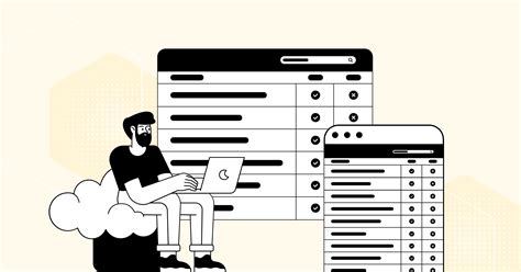 7 different data table examples on websites