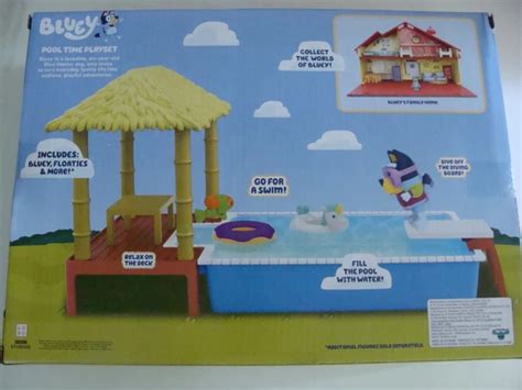 Bluey Pool Time Playset And School Pack Figures Set Moc £1484 Picclick Uk