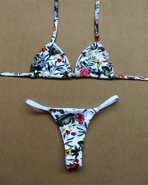 Biquini Fio Dental Fita Garden Carol Moda Praia