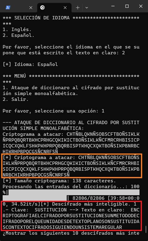 Criptografía Cclxxiv Ataque De Diccionario A La Sustitución Simple