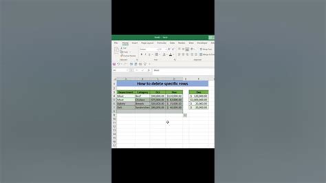 Specific Rows Delete In Excel Excelshorts Excel Exceltips Exceltech Exceltipsandtricks