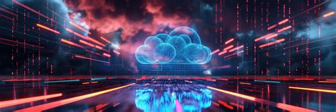Big Data Cloud Mass Data Storage 3d Render Digital Technology