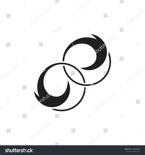 Linked Circle Geometric Curves Shape Circle Stock Vector Royalty Free 1268608996 Shutterstock