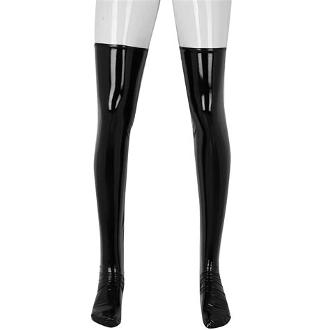 Leather Footed Thigh Highs Sissy Lux Leather Footed Thigh Highs Sissy Lux