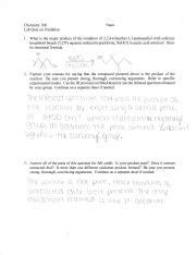 Oxidation Quiz Pdf Name Chemistry Lab Quiz On Oxidation What Is The Major Product Of