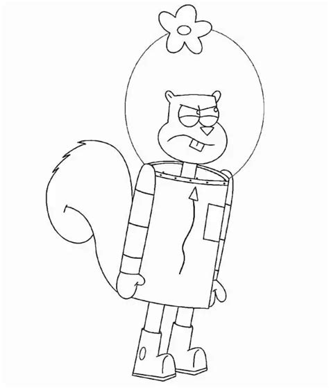 Sandy Cheeks Coloring Page
