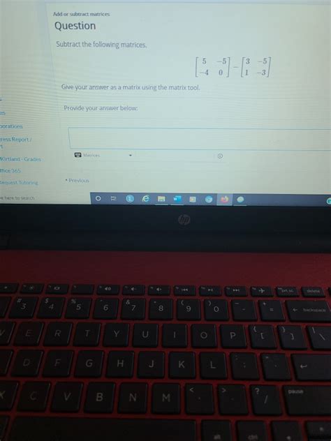 Solved Add Or Subtract Matrices Question Subtract The